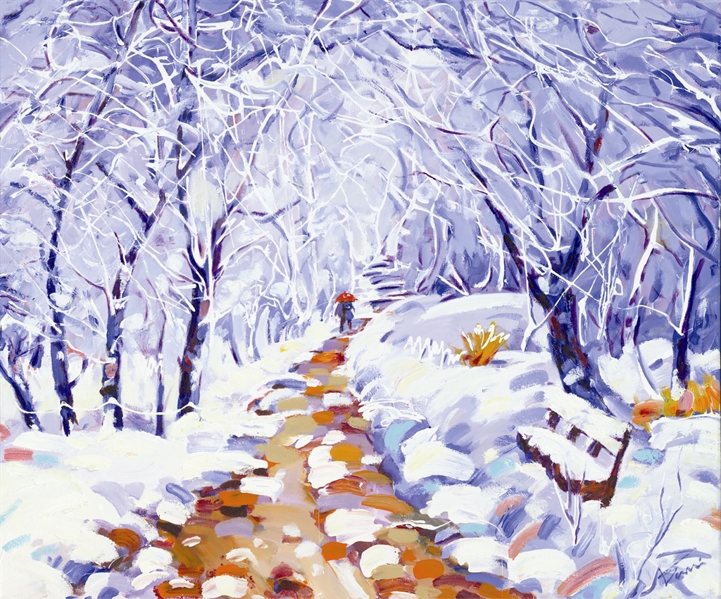 Sharing winter artwork on a snowy day - Park West Gallery
