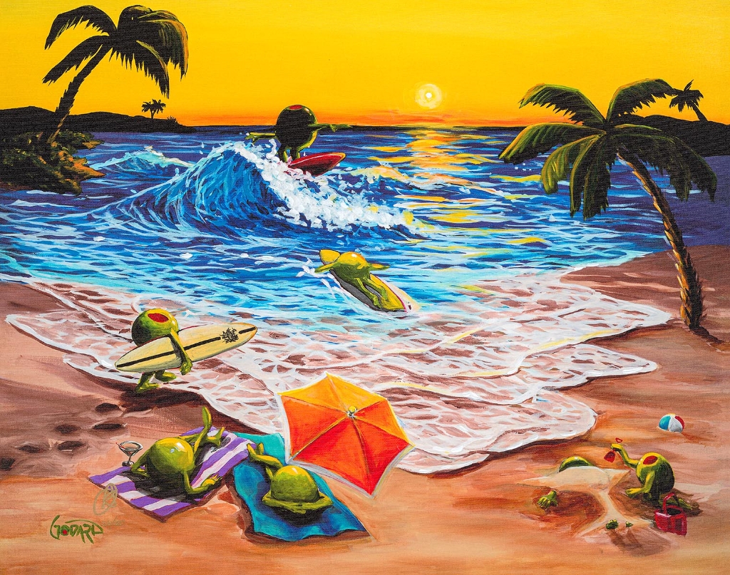 Michael Godard Paintings: Rock Star Artistic Influences